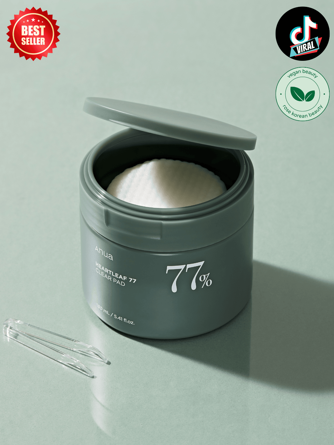 ANUA | Heartleaf 77% Clear Pad | Rose Korean Beauty